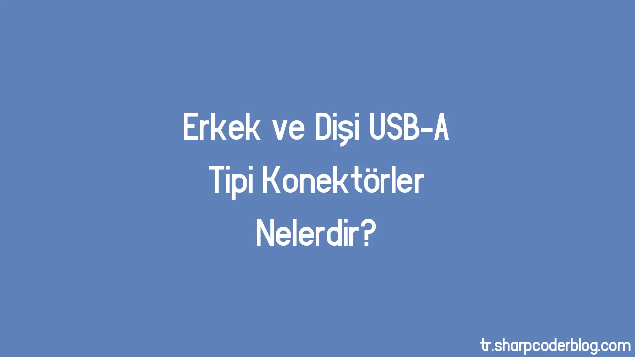 Erkek ve Dişi USB-A Tipi Konektörler Nelerdir? | Sharp Coder Blog